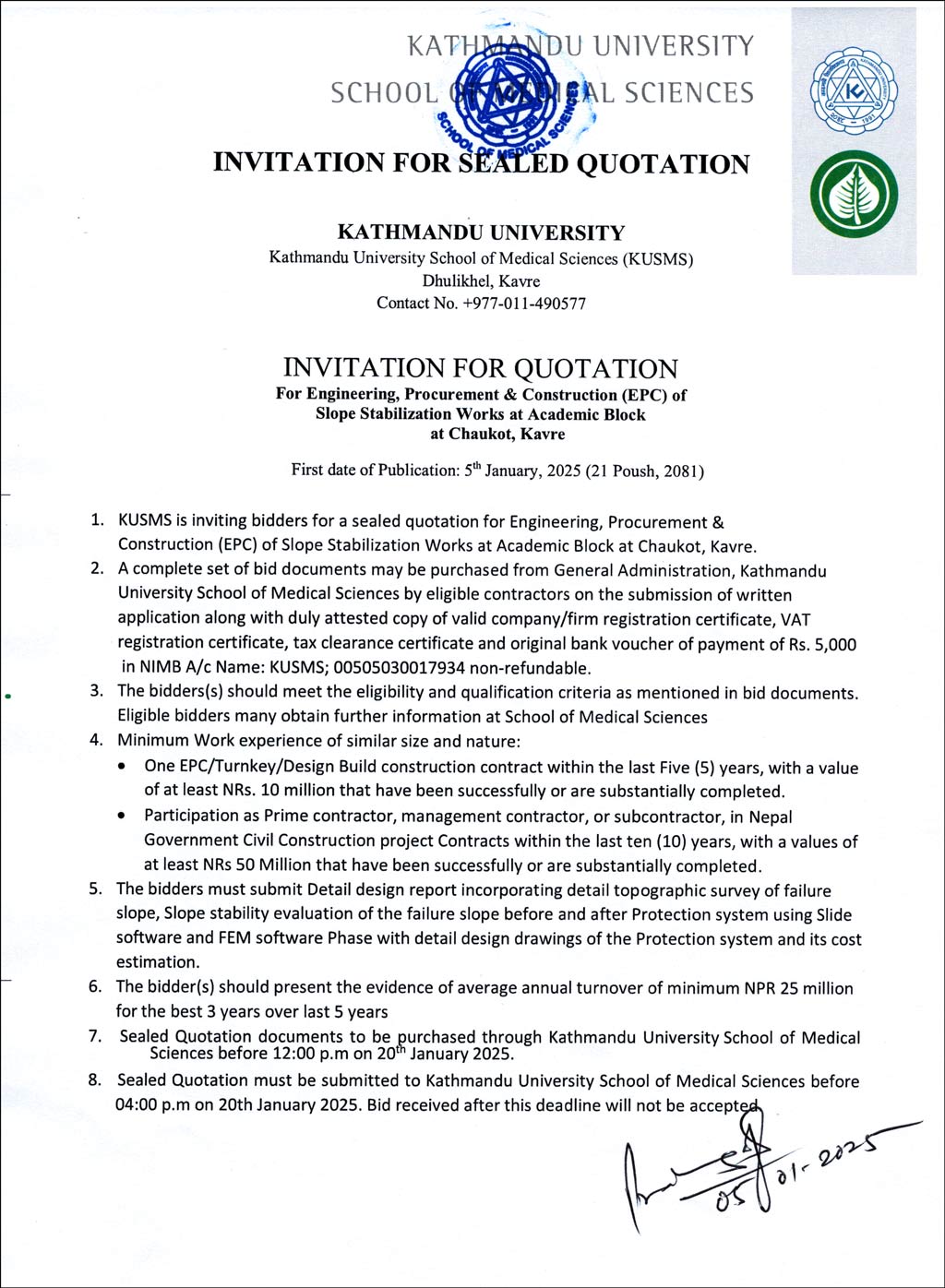 Invitation For Quotation- For Engineering, Procurement And Construction ...